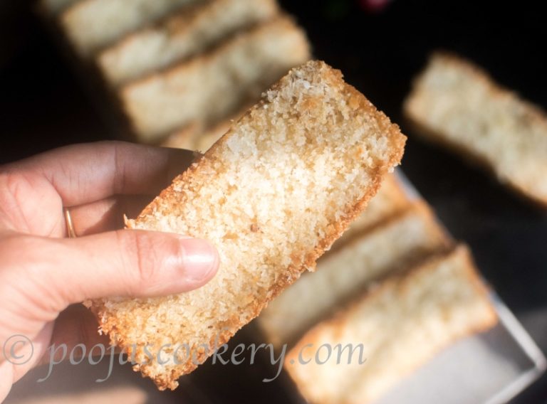 Goan Eggless Baath Cake | Sooji Coconut Cake – Pooja's Cookery
